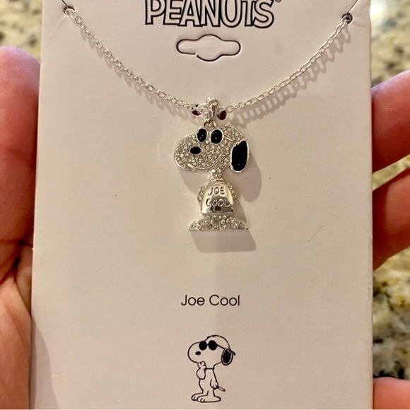 Peanuts | Jewelry | Peanuts Fine Silver Plated Crystal Snoopy Necklace ...